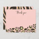 Leopard Spots & Tiger Stripes Thank You | Zazzle