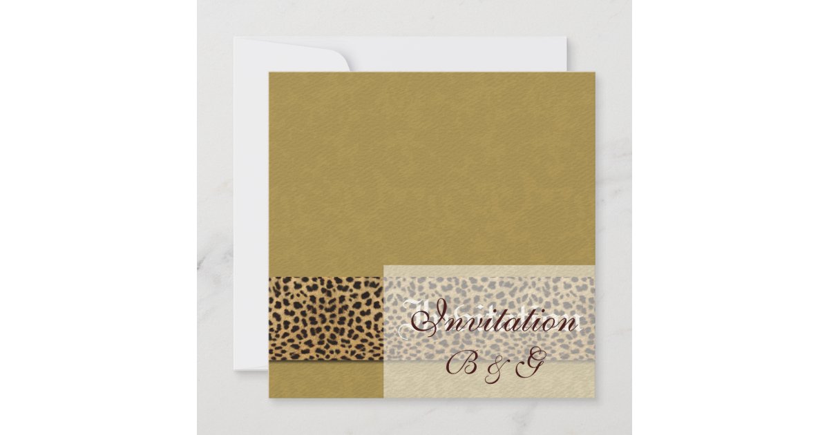 Leopard Wedding Invitation | Zazzle