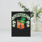 Leprecat Leprechaun Cat St Pattys Day Postcard | Zazzle
