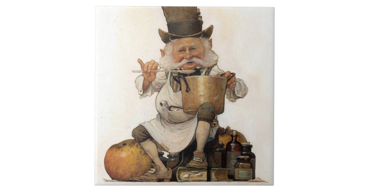 LEPRECHAUN CHEF CERAMIC TILE | Zazzle