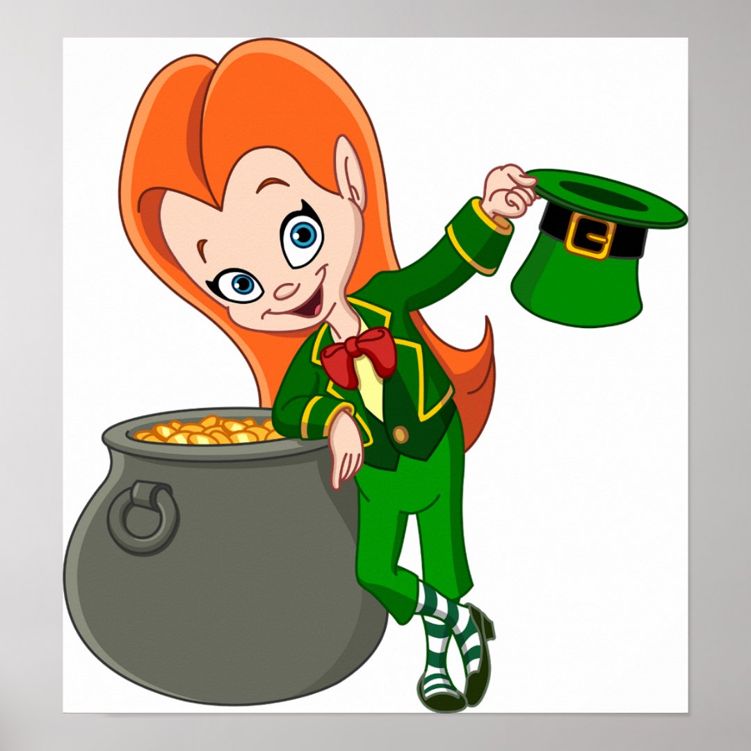 Leprechaun Girl Poster | Zazzle