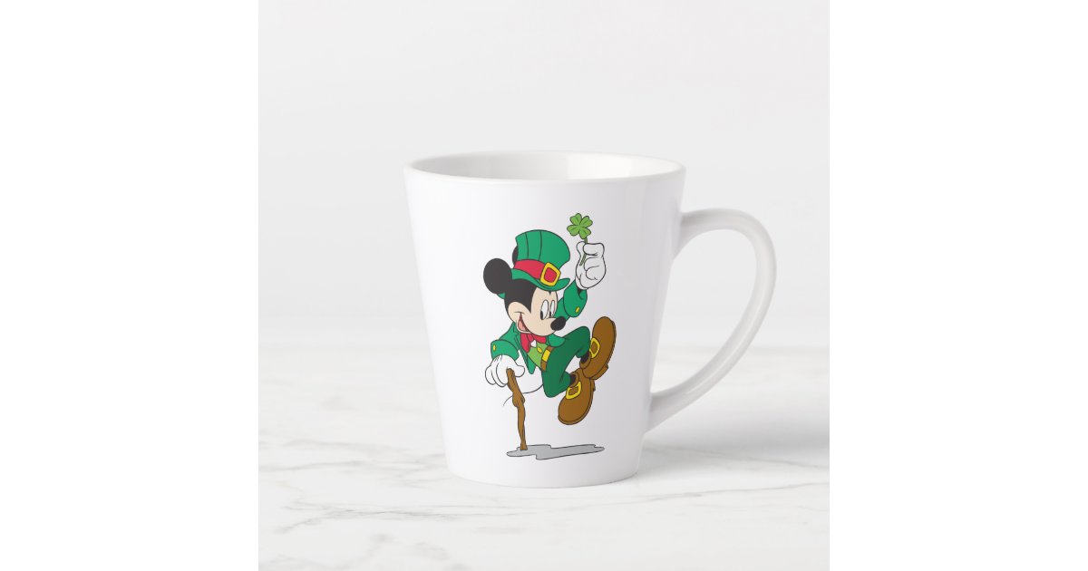 Leprechaun Mickey Mouse | St. Patrick's Day 2 Latte Mug | Zazzle