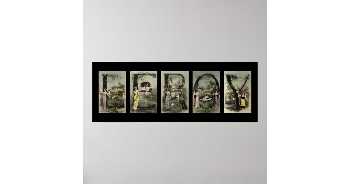 LEROY Alphabet Letter Name Art Poster | Zazzle