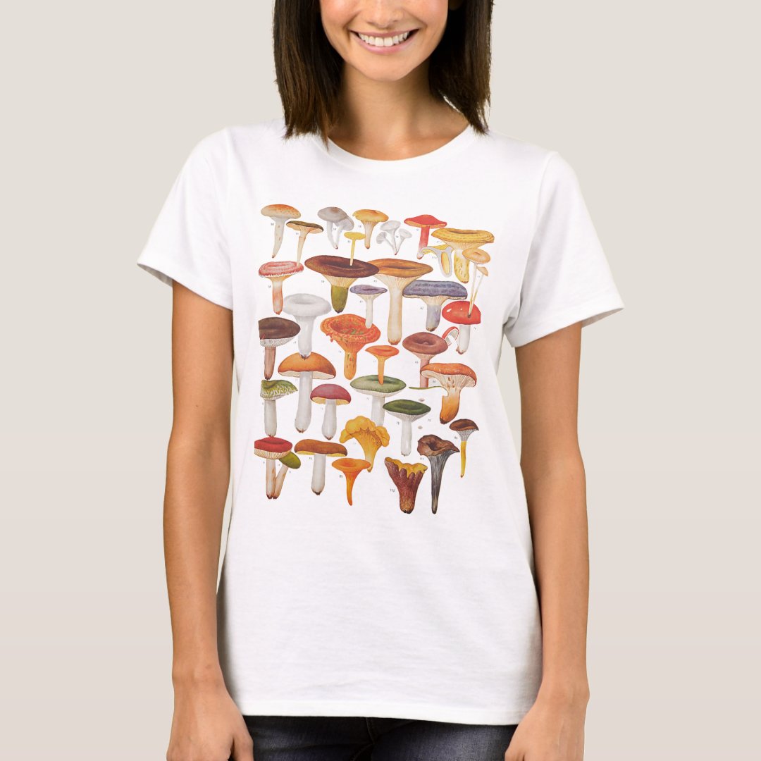 Les Champignons Mushrooms T-Shirt | Zazzle