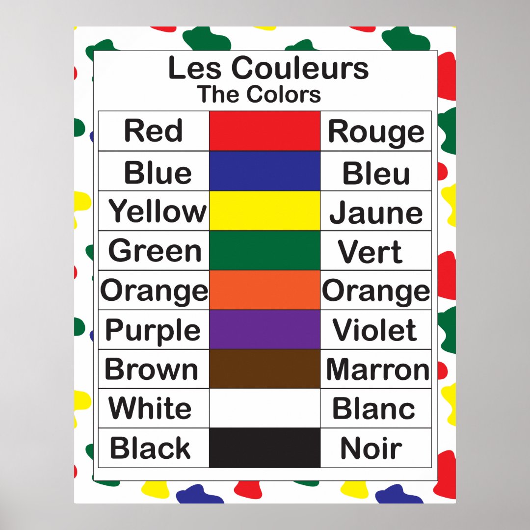 Les Couleurs Poster | Zazzle