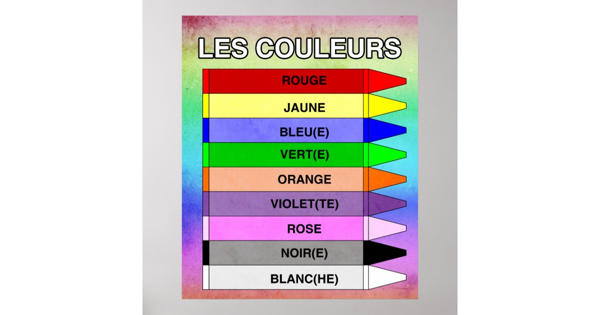 Les Couleurs (The Colors) Poster | Zazzle