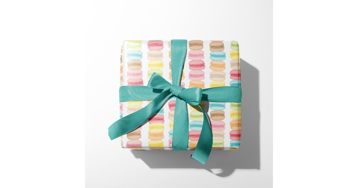 Les Macarons by Origami Prints Wrapping Paper | Zazzle