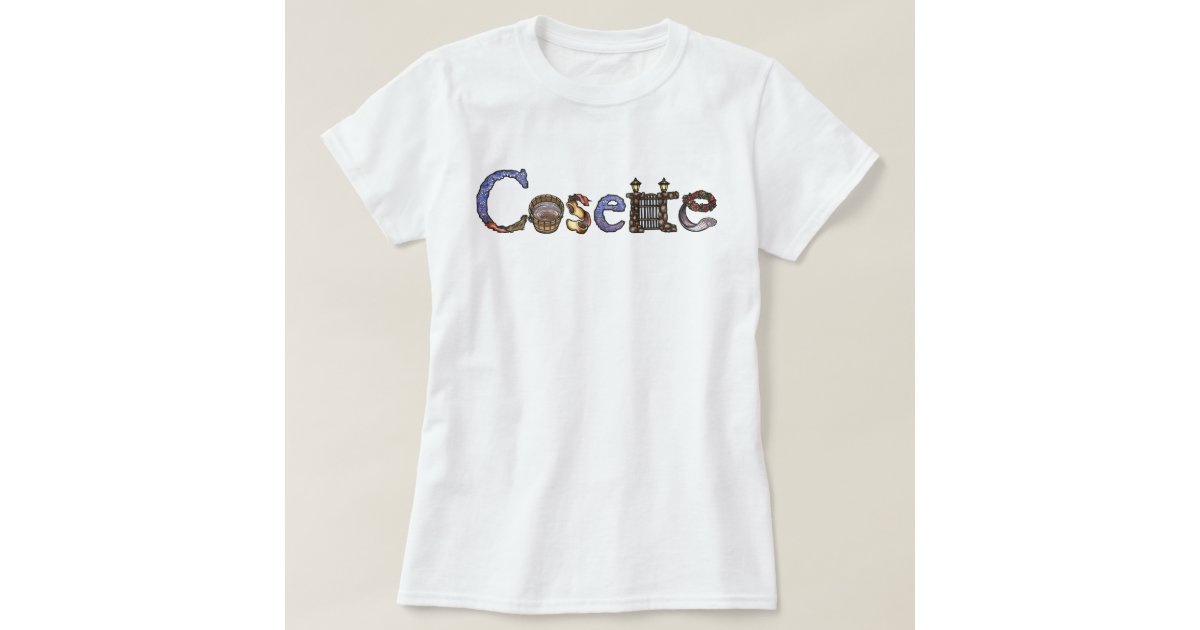 Les Misérables Love: Cosette Font Shirt | Zazzle