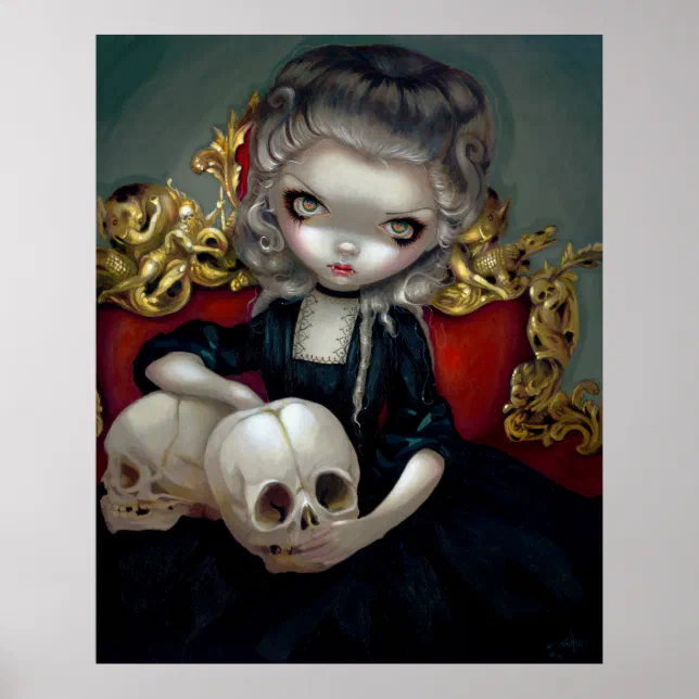 Les Vampires: Les Crânes ART PRINT rococo vampire | Zazzle