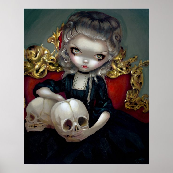 Les Vampires: Les Crânes ART PRINT rococo vampire | Zazzle
