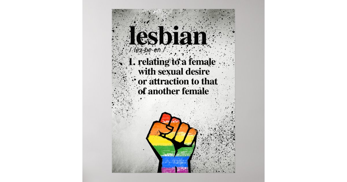 Lesbian Definition - Defined LGBTQ Terms - Poster | Zazzle