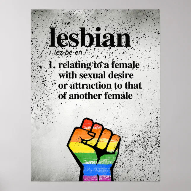 Lesbian Definition - Defined LGBTQ Terms - Poster | Zazzle