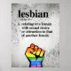 Lesbian Definition - Defined LGBTQ Terms - Poster | Zazzle
