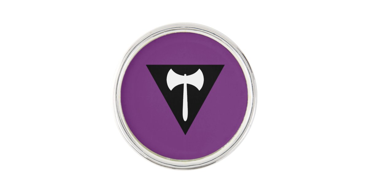 Lesbian Labrys Pride Flag Lapel Pin Zazzle