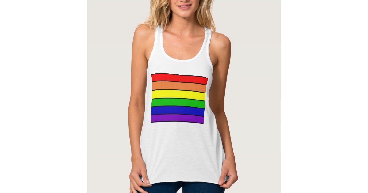 Lesbian LGBT Pride Rainbow Tank Top | Zazzle