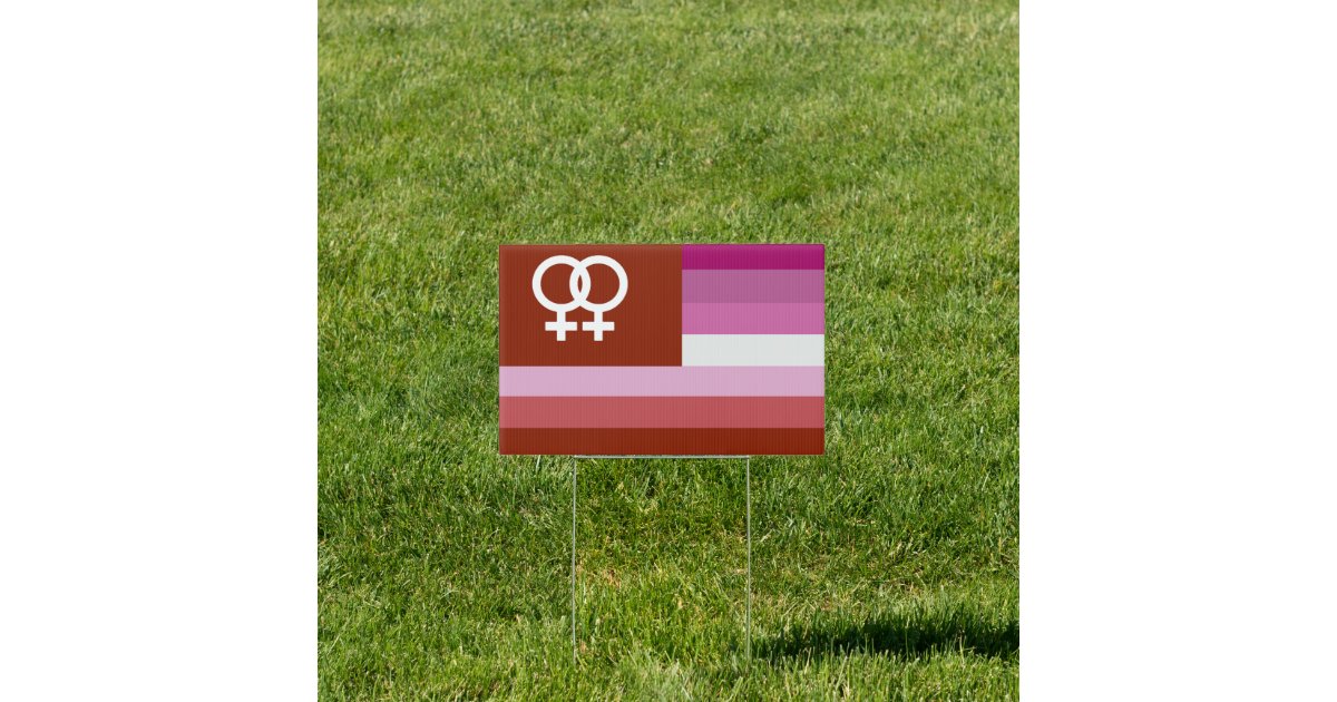 Lesbian Love (WLW) Pride House Flag Sign | Zazzle
