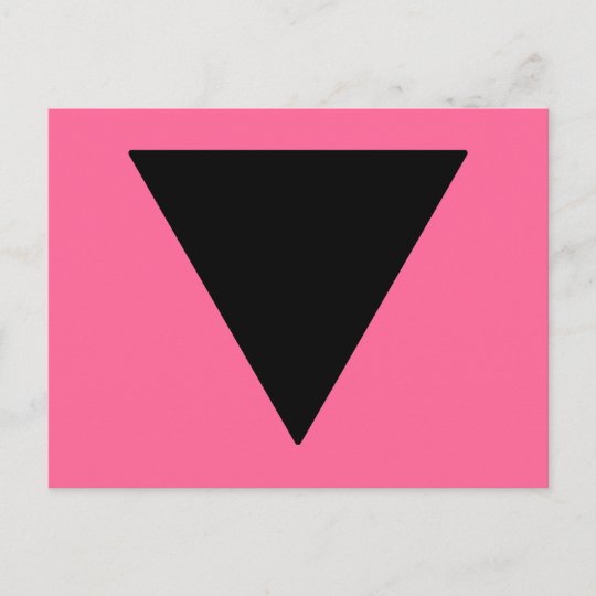 Lesbian Pride Black Triangle Postcard | Zazzle.com