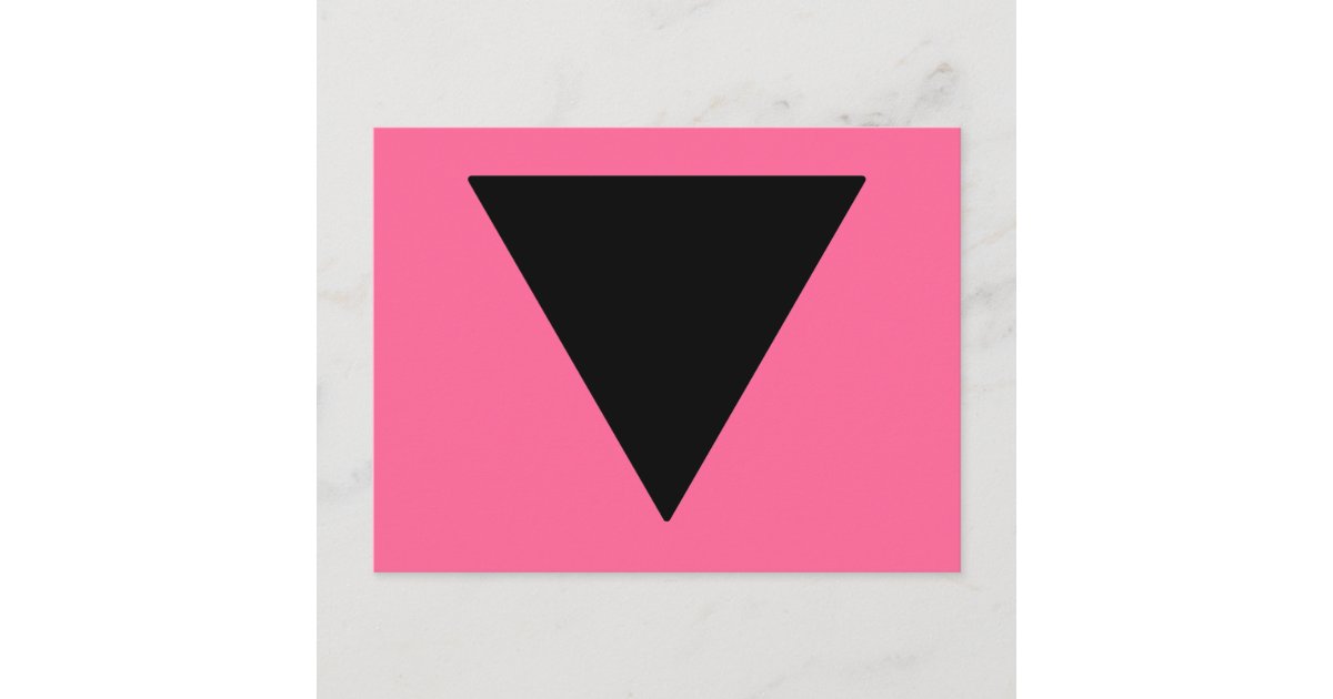Lesbian Pride Black Triangle Postcard | Zazzle