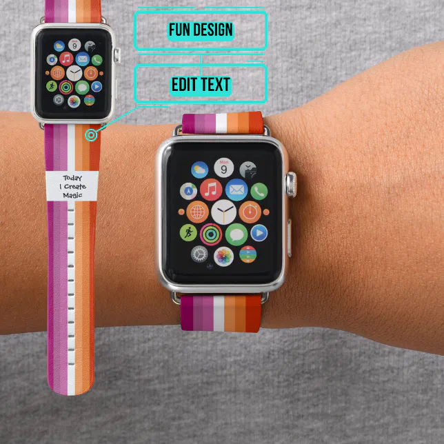 Lesbian Pride Flag Edition Apple Watch Band | Zazzle