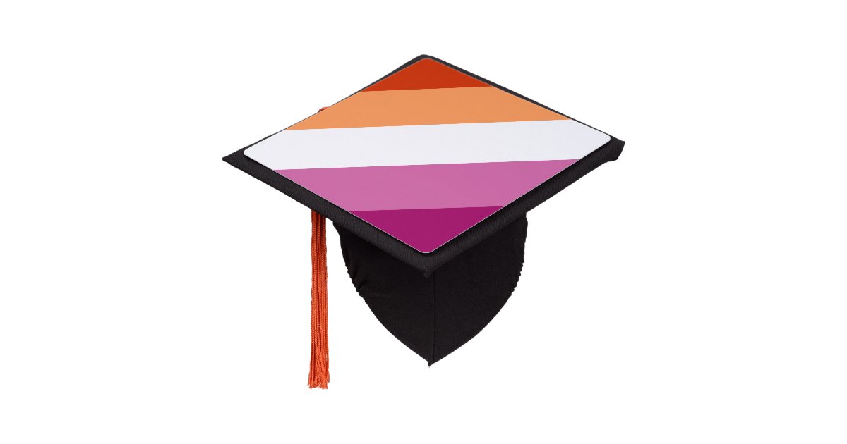 Lesbian Pride flag Graduation Cap Topper | Zazzle