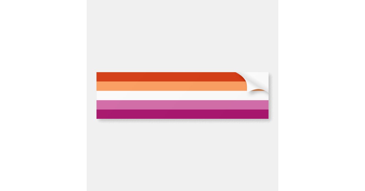 Lesbian Pride Flag LGBTQ Bumper Sticker | Zazzle