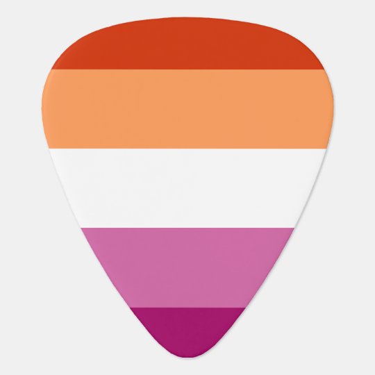 Lesbian Pride Flag LGBTQ Guitar Pick | Zazzle.com