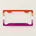 Lesbian Pride Flag LGBTQ License Plate Frame | Zazzle