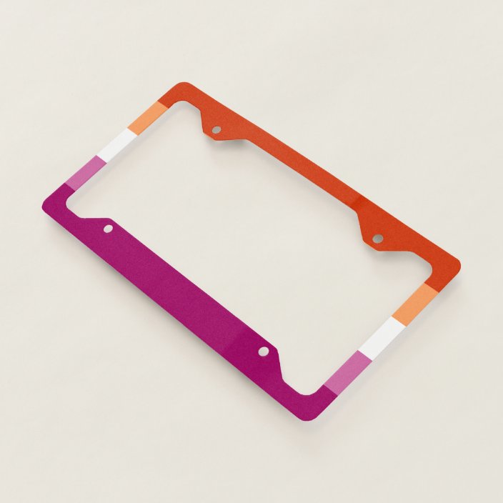 Lesbian Pride Flag LGBTQ License Plate Frame | Zazzle.com