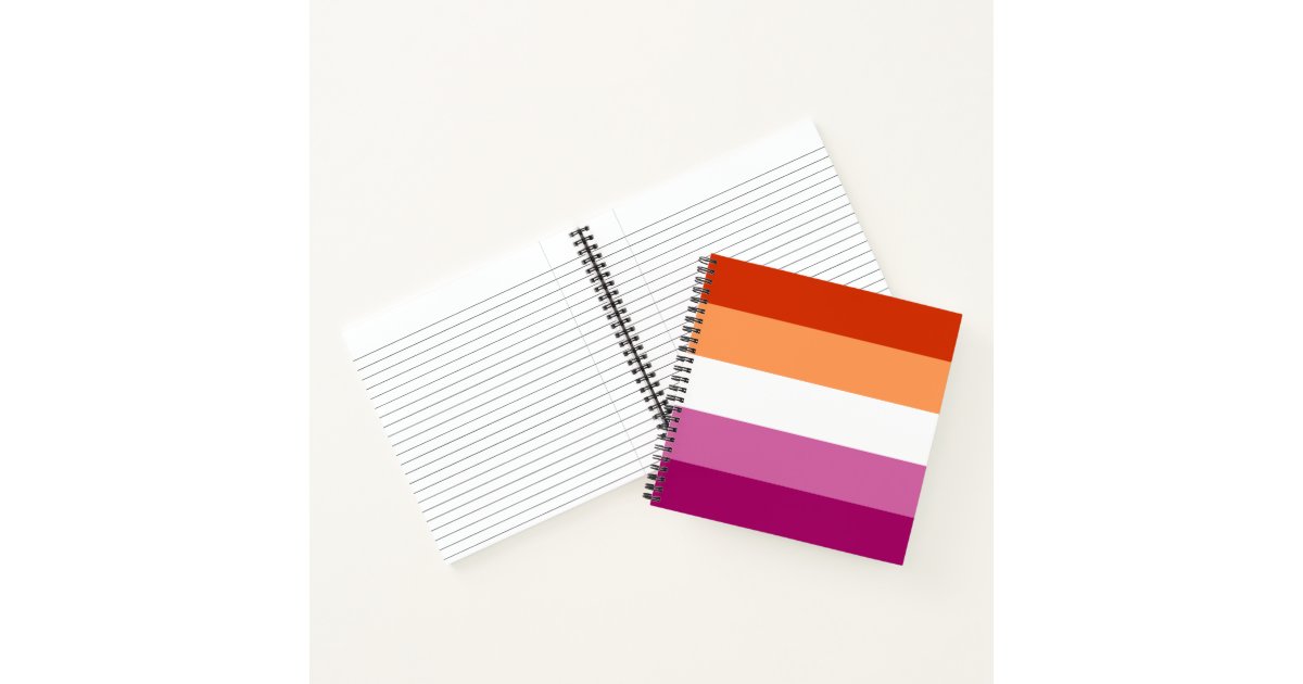 Lesbian Pride Flag LGBTQ Notebook | Zazzle