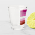 Lesbian Pride Flag LGBTQ Shot Glass | Zazzle