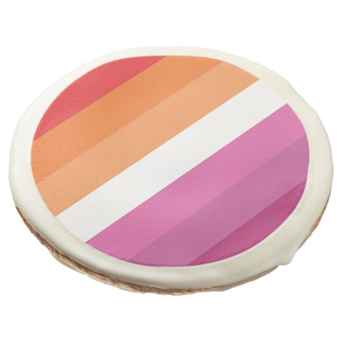 Lesbian Pride Flag Sugar Cookie | Zazzle.com