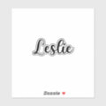 Leslie Name - Handwritten Calligraphy Sticker | Zazzle