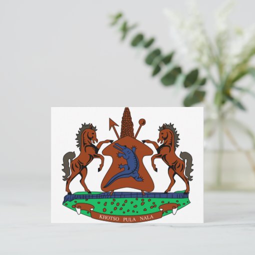 Lesotho Coat of Arms Postcard | Zazzle