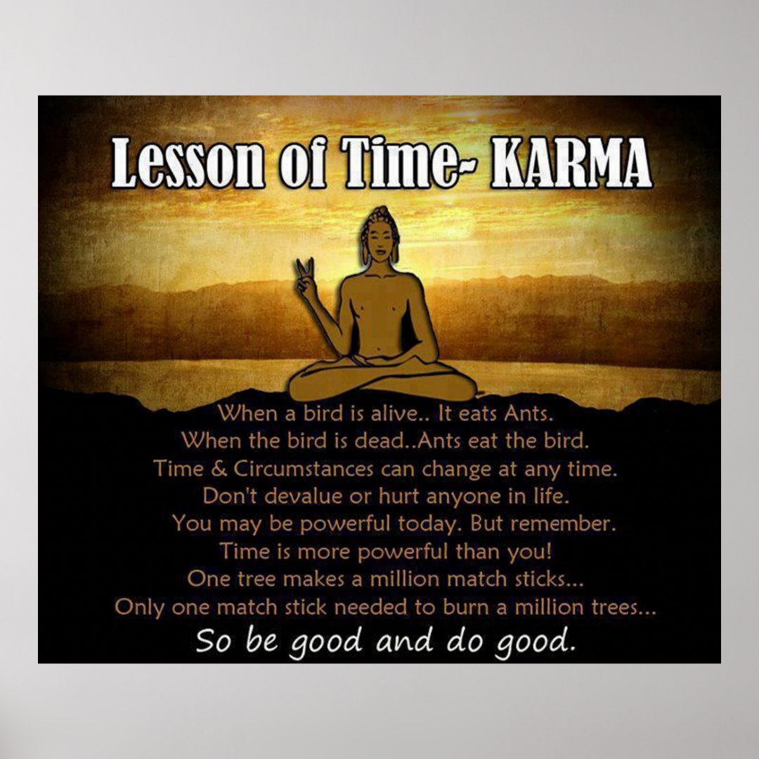 Lesson of Time ~ KARMA Poster | Zazzle