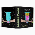 Lesson Plans Owl Teacher Binder | Zazzle