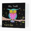 Lesson Plans Owl Teacher Binder | Zazzle