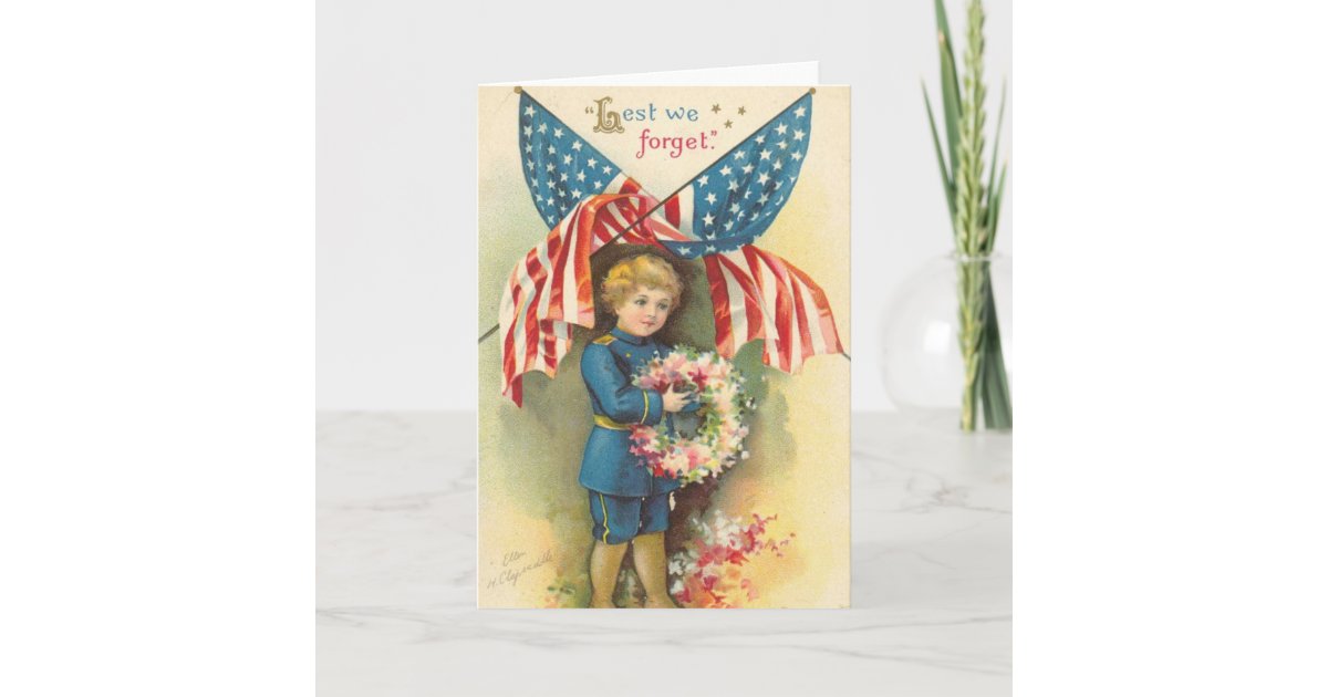 Lest We Forget Memorial Day Card | Zazzle