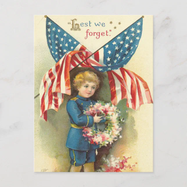 Lest We Forget Memorial Day Postcard | Zazzle