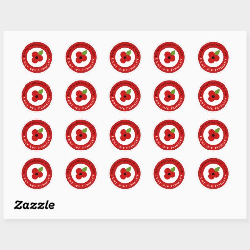 Lest we forget - Sticker | Zazzle