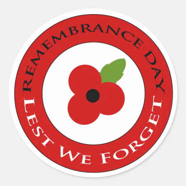 Lest we forget - Sticker | Zazzle