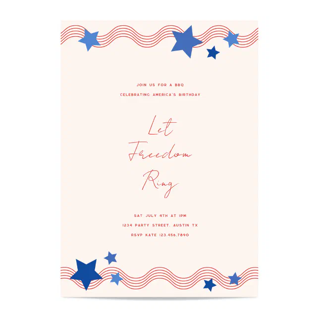 Let Freedom Ring July 4th Party Invitation | Zazzle
