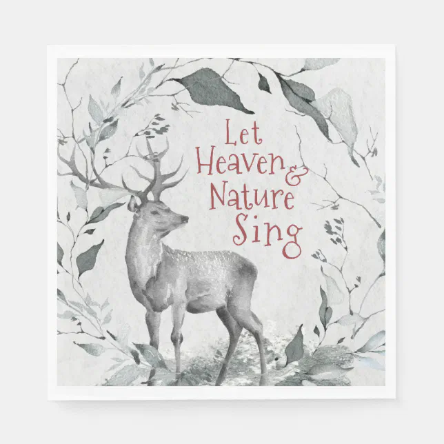 Let Heaven & Nature Sing, Christmas Carol Napkins | Zazzle