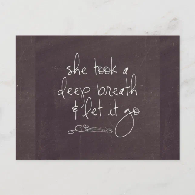 Let It Go Postcard | Zazzle