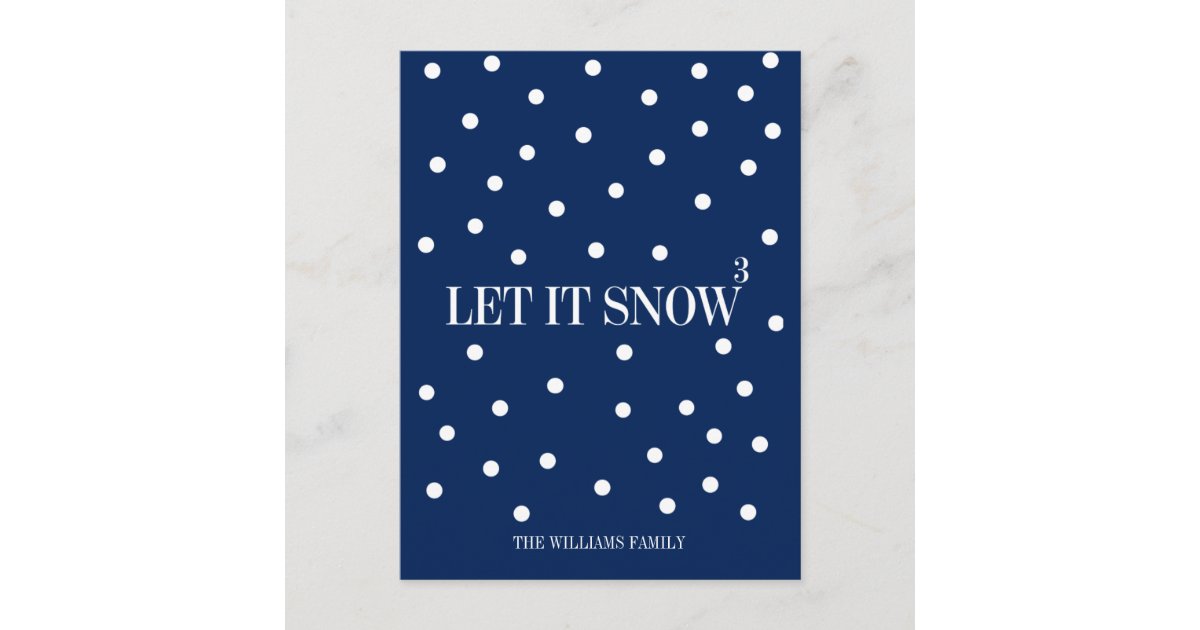 Let It Snow Christmas Holiday Postcard | Zazzle