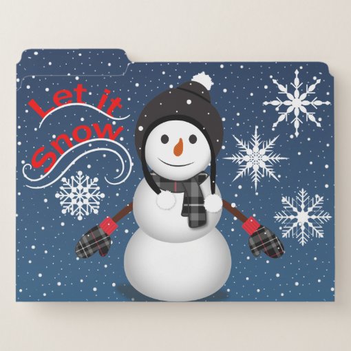 Let It Snow File Folder | Zazzle