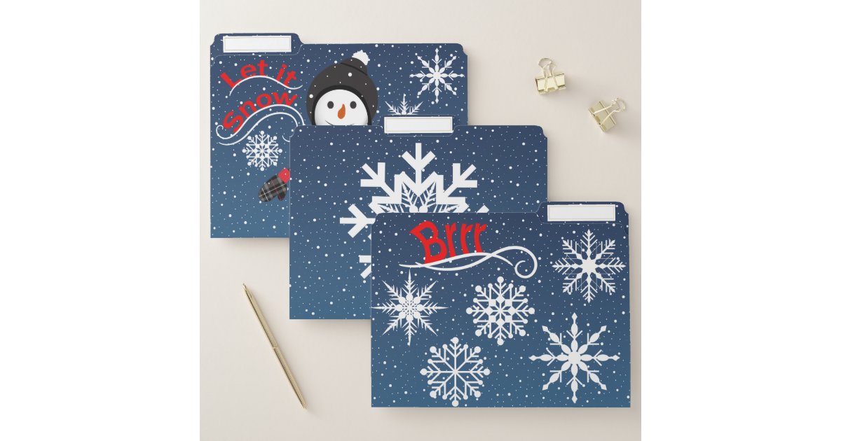 Let It Snow File Folder | Zazzle