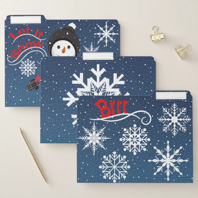 Let It Snow File Folder | Zazzle