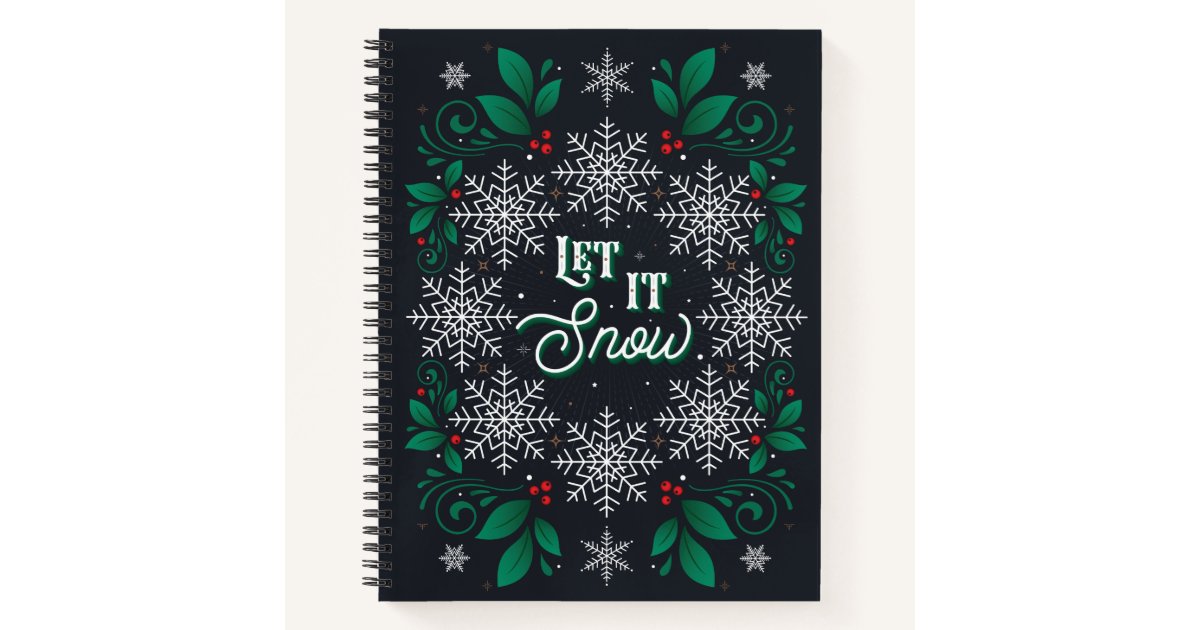 Let It Snow Notebook | Zazzle