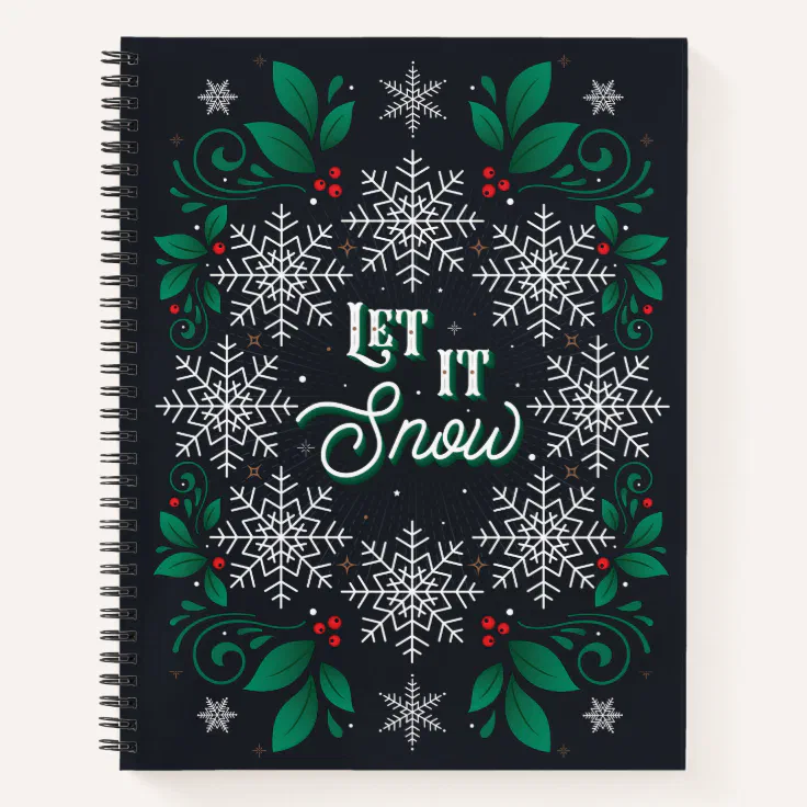 Let It Snow Notebook | Zazzle