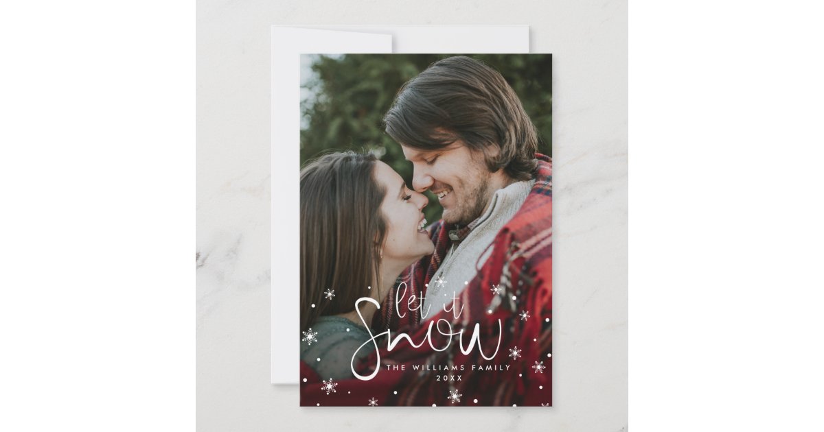 Let It Snow Photo Christmas Cards | Zazzle